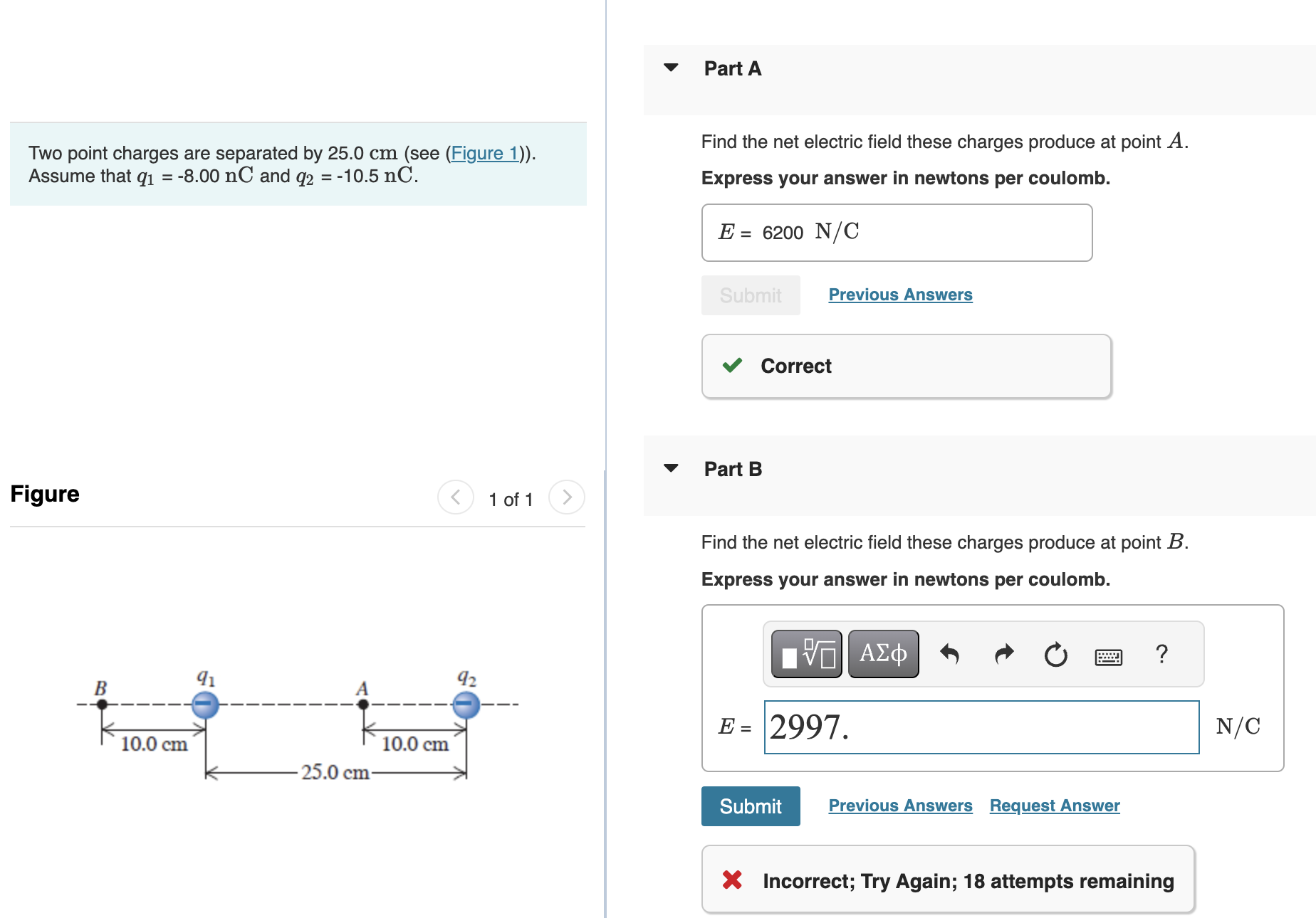Two point charges are separated | Chegg.com