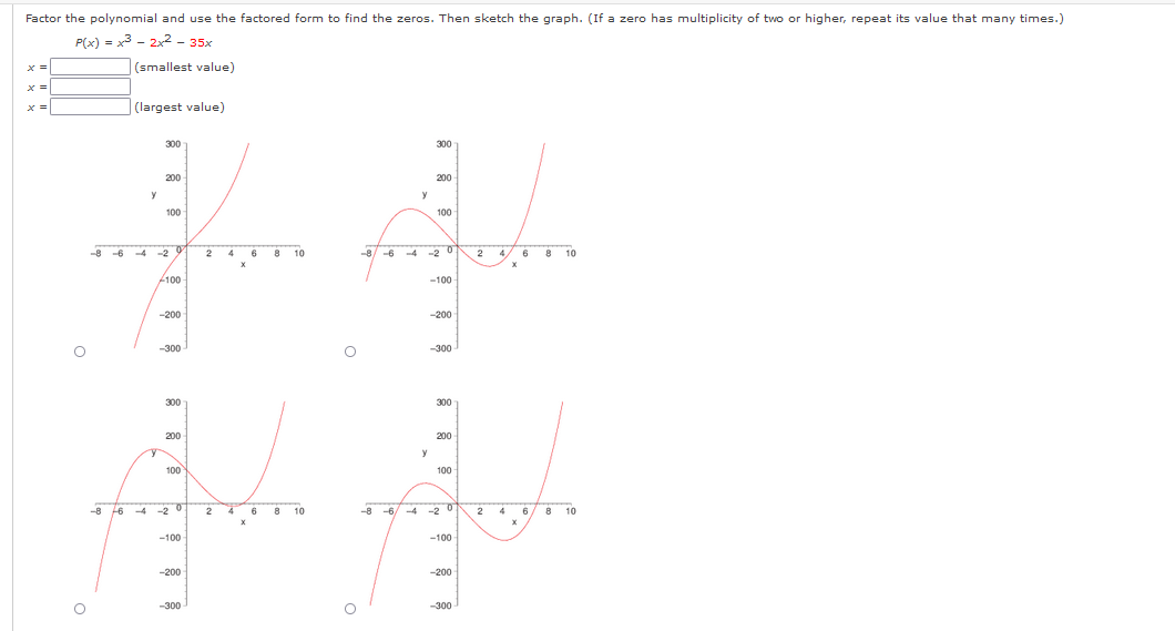 Solved Factor the polynomial and use the factored form to | Chegg.com
