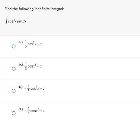 Solved Find indefinite integrals by u-substitution with | Chegg.com