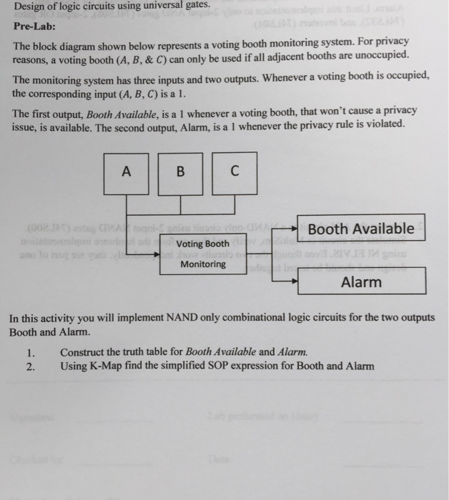 Solved Design of logic circuits using universal gates. | Chegg.com