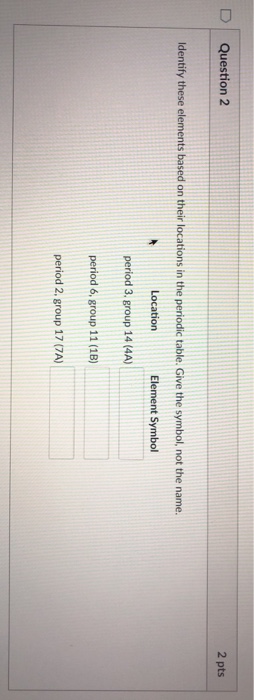 Solved D Question 2 2 pts Identify these elements based on | Chegg.com Solved D Question 2 2 pts Identify these elements based on | Chegg.com