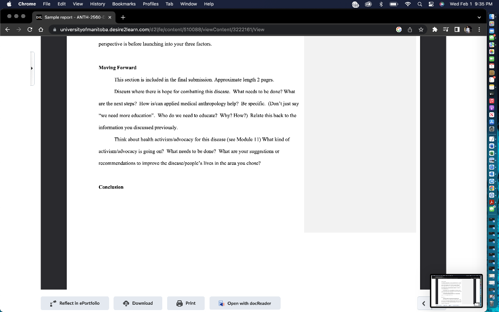Sections Your report needs to comprise of the | Chegg.com