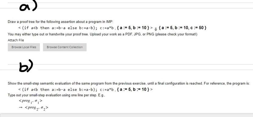a) Draw a proof tree for the following assertion | Chegg.com