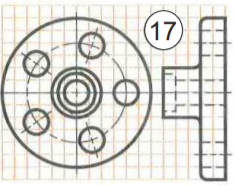Dimensioned Drawing Complete the sketch on 1/4" graph | Chegg.com