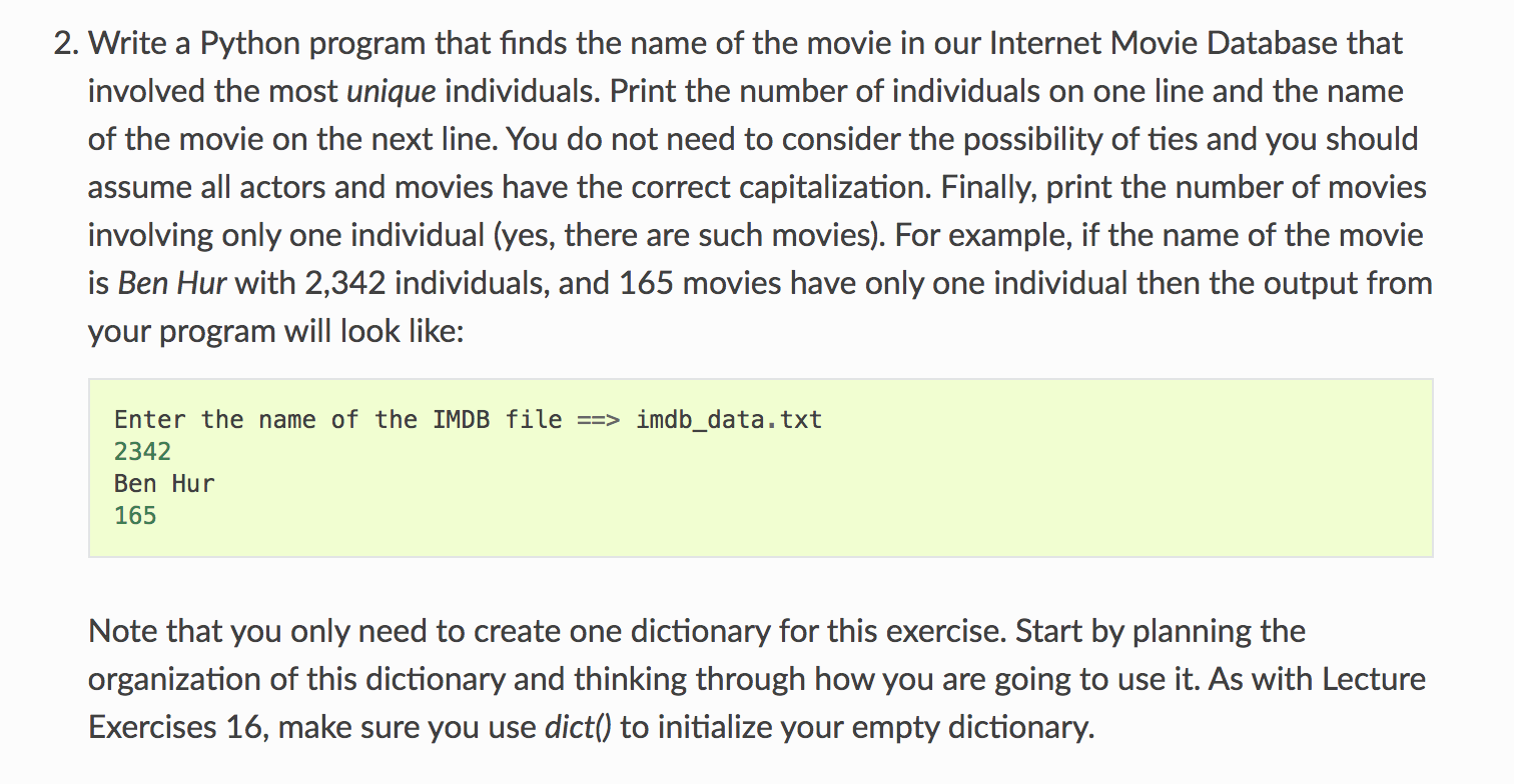 2. Write a Python program that finds the name of the | Chegg.com