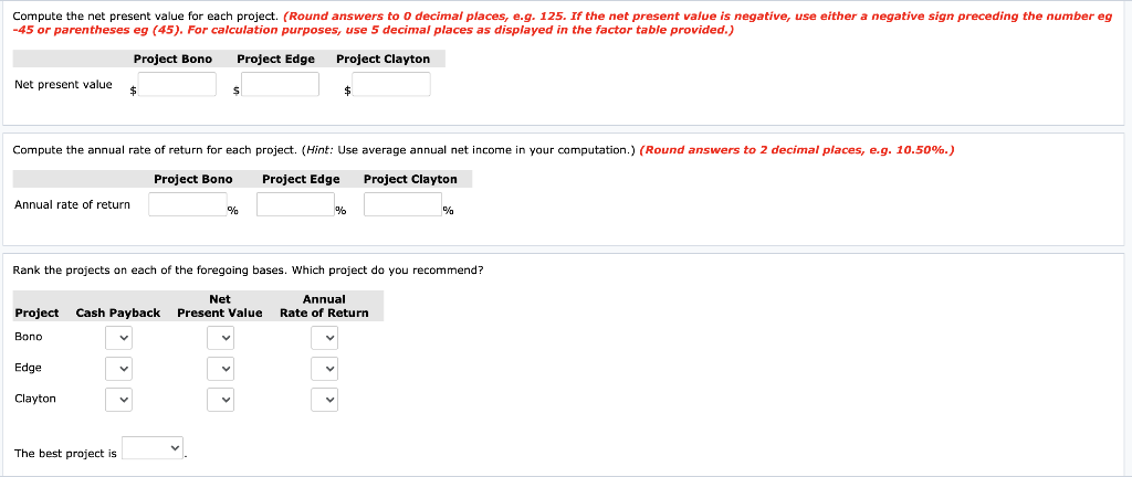 Solved Problem 25-01A U3 Company is considering three | Chegg.com