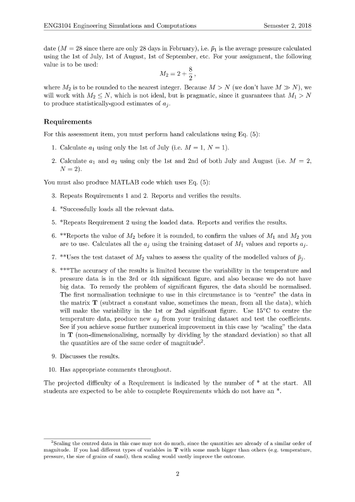 ENG3104 Engineering Simulations and Computations | Chegg.com