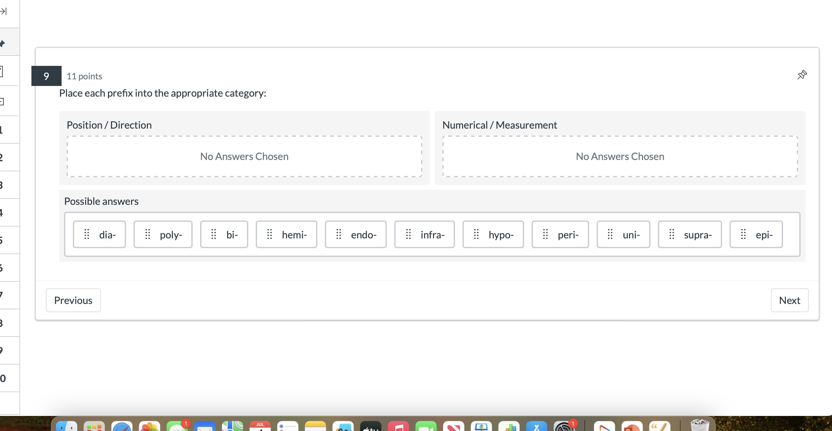 Solved Place each prefix into the appropriate | Chegg.com