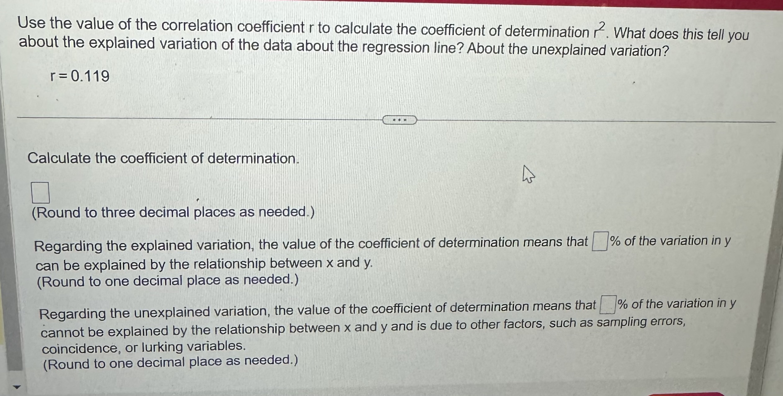 Solved Use the value of the correlation coefficient r to | Chegg.com