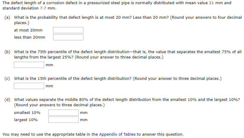 Solved The defect length of a corrosion defect in a | Chegg.com