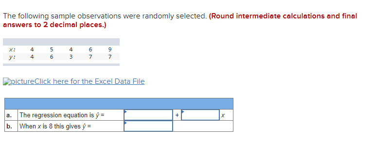 Solved The following sample observations were randomly | Chegg.com