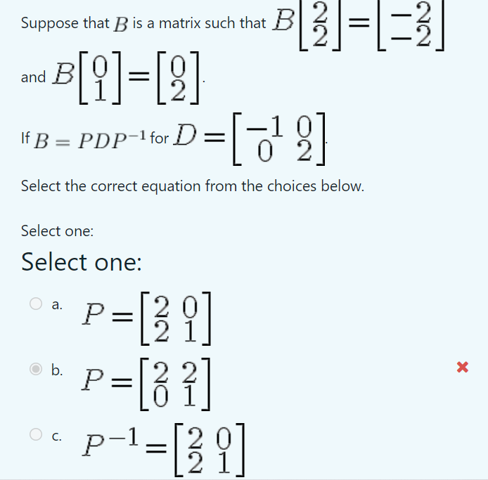 Solved Suppose that B is a matrix such that B В = 2 and B | Chegg.com