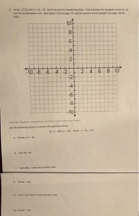 Solved Vector Lab Directions; Complete the lab, and submit | Chegg.com