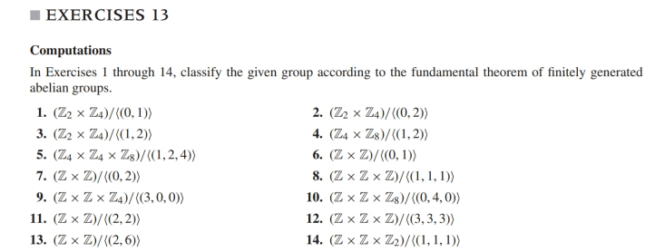 Solved Elementary abstract algebra. Number 13 please! In | Chegg.com