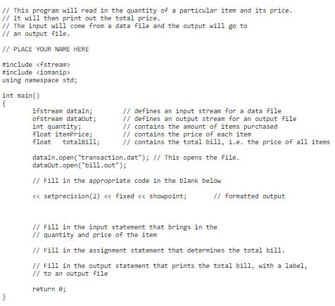 Solved I need help finishing this quick code on visual | Chegg.com