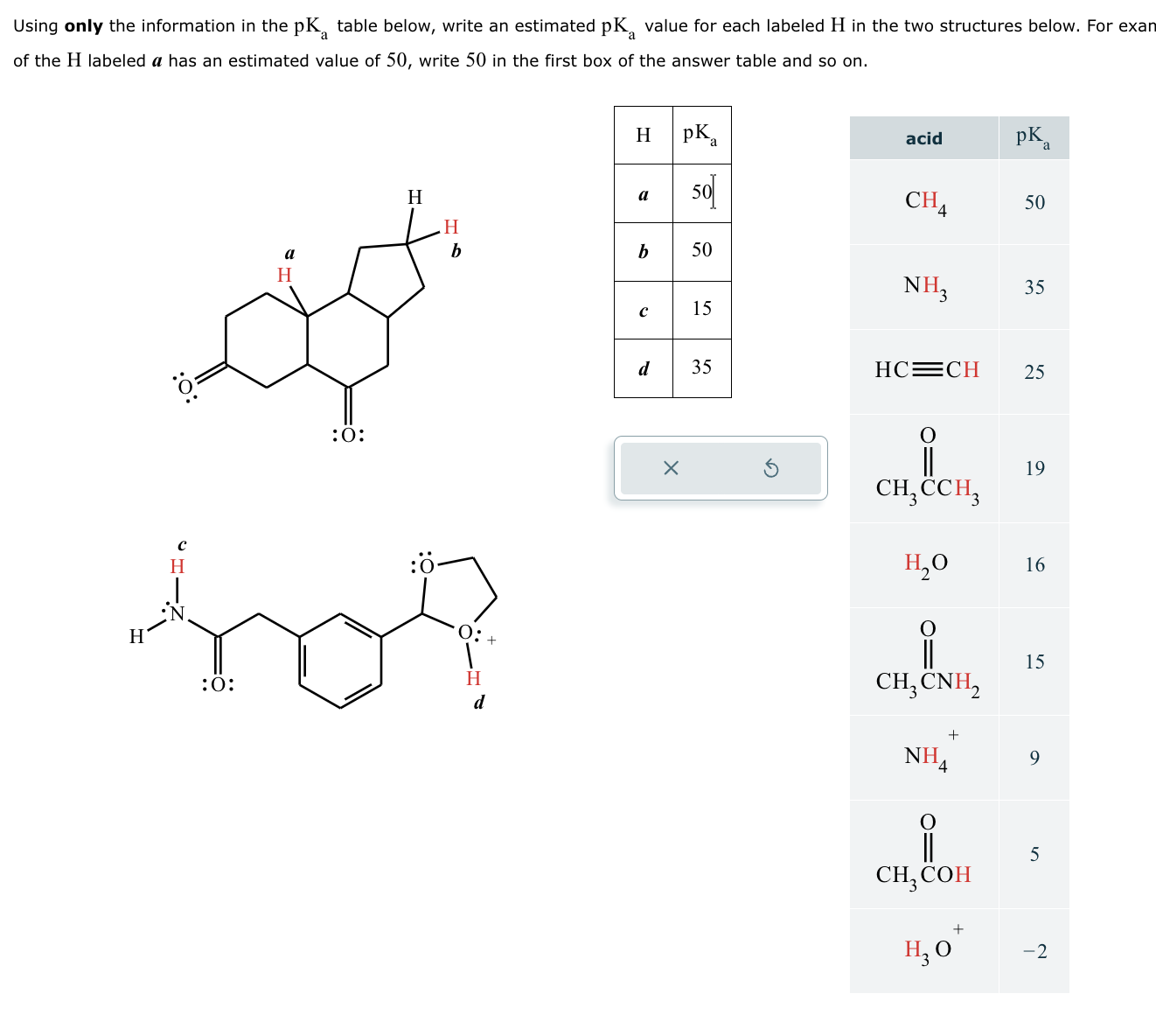 Solved Using only the information in the pKa ﻿table below, | Chegg.com