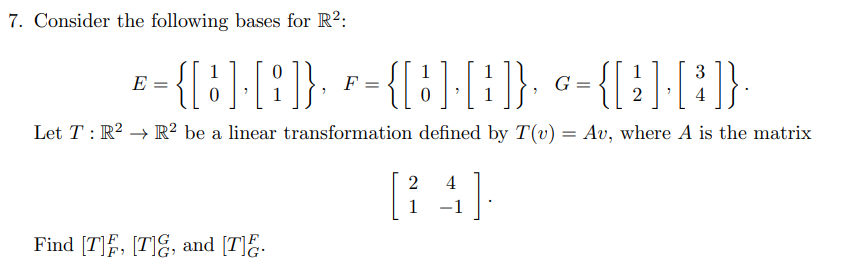 Solved For problems 6 and 7 consider two linear | Chegg.com
