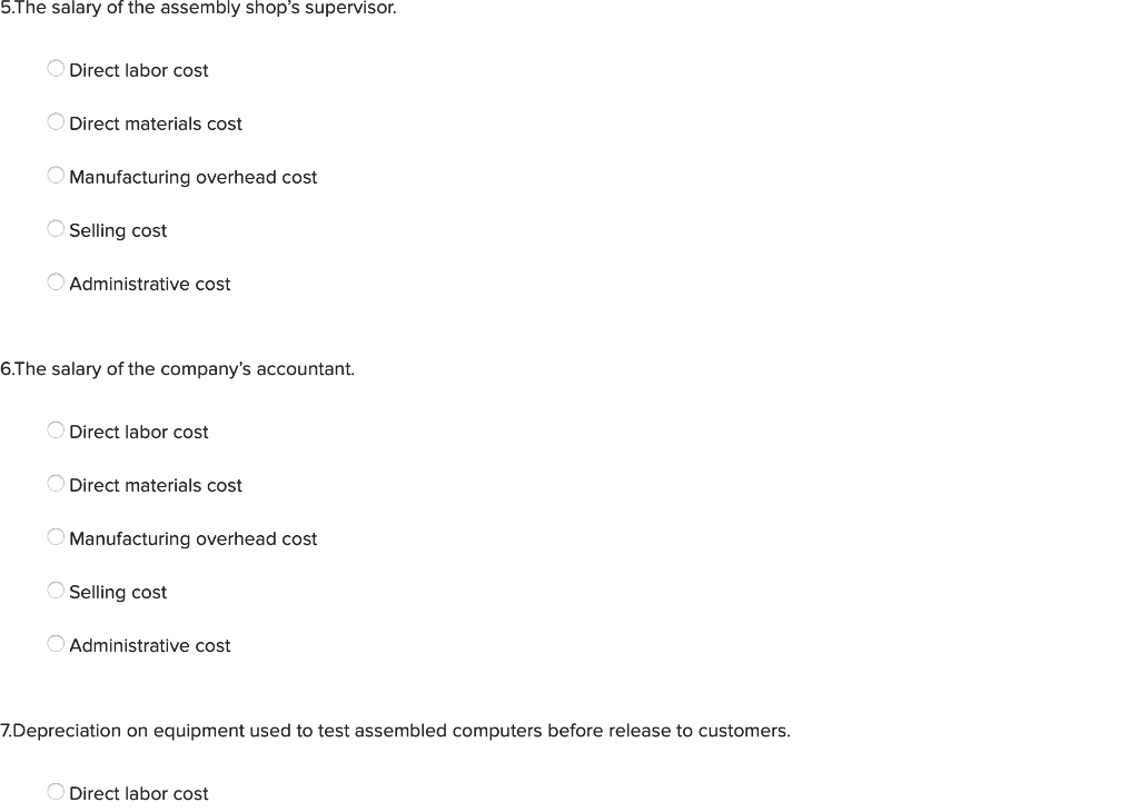 Solved Exercise 1-2 Classifying Manufacturing Costs (L01-2] | Chegg.com