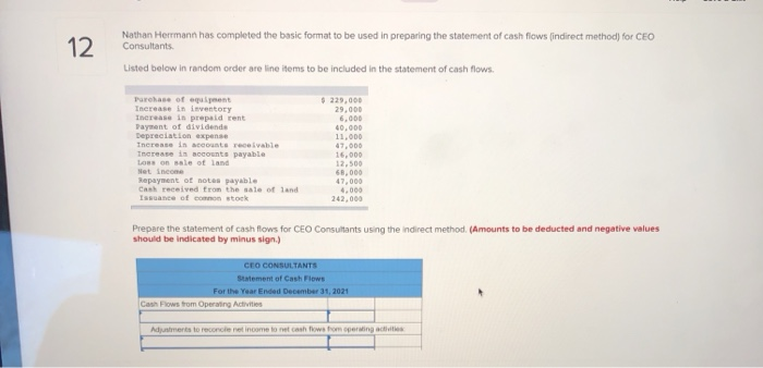 Solved Nathan Herrmann has completed the basic format to be | Chegg.com