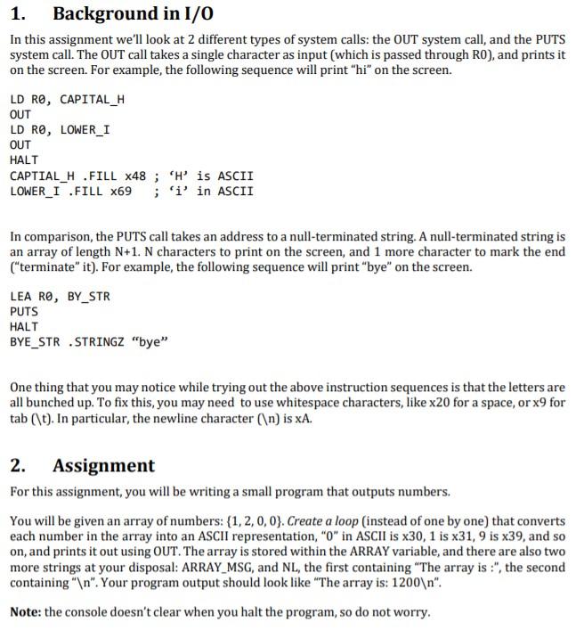 Solved Use LC-3 assembly and show the .asm file Do | Chegg.com