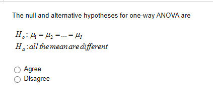 Solved The null and alternative hypotheses for one-way ANOVA | Chegg.com