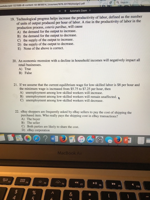 Solved Technological progress helps increase the | Chegg.com