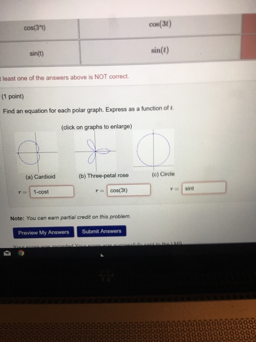 Solved cos(3't) cos(3t) sin(t) sin(t) t least one of the | Chegg.com