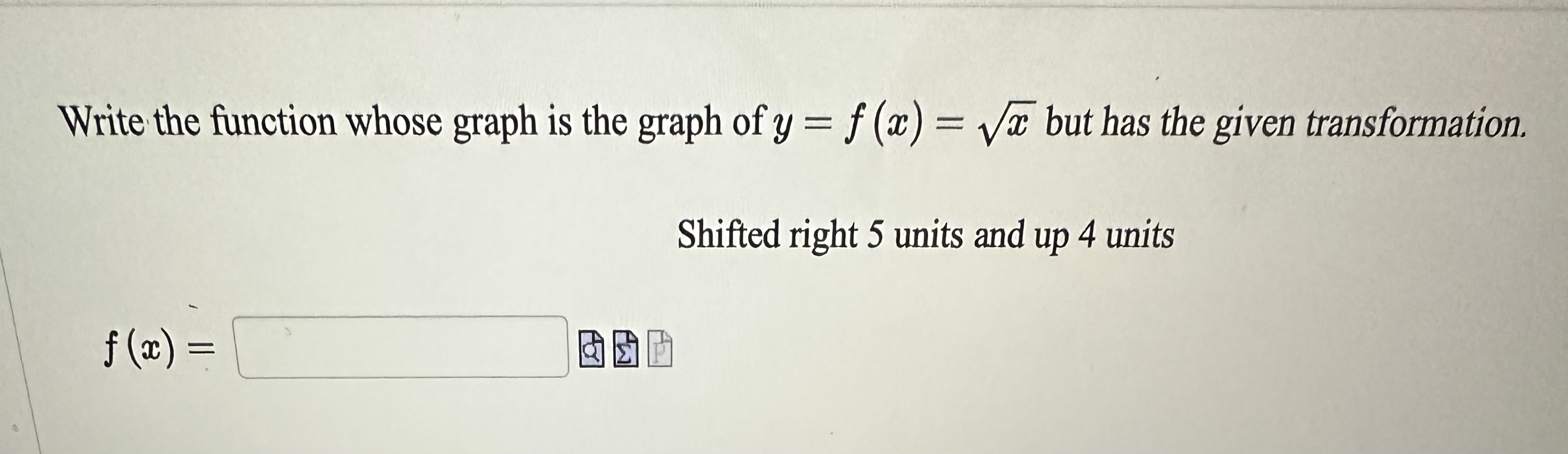Solved Write the function whose graph is the graph of | Chegg.com Solved Write the function whose graph is the graph of | Chegg.com
