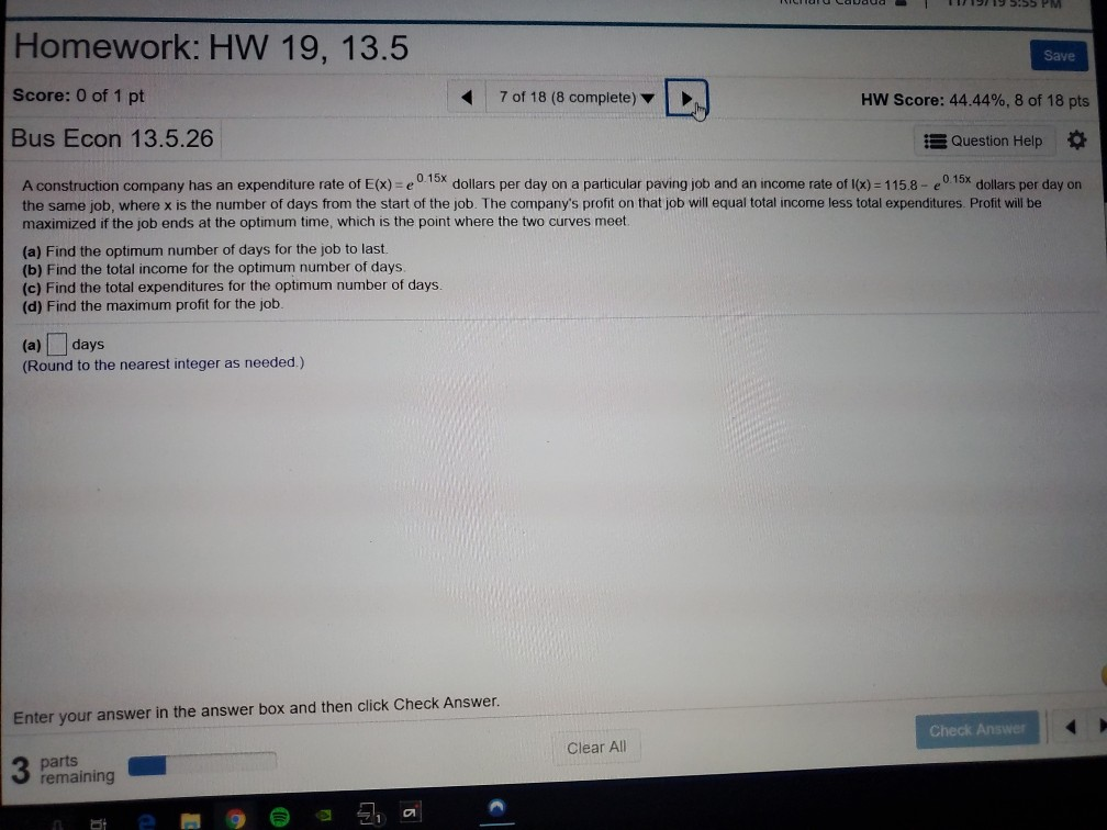 Solved Save Homework Hw 19 13 5 Score 0 Of 1 Pt Bus Econ