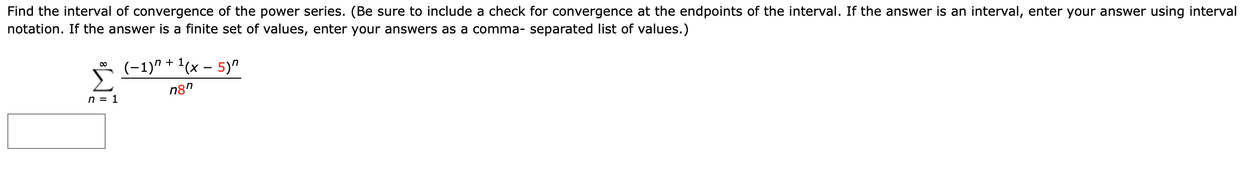 Solved nnotation. If the answer is a finite set of values, | Chegg.com