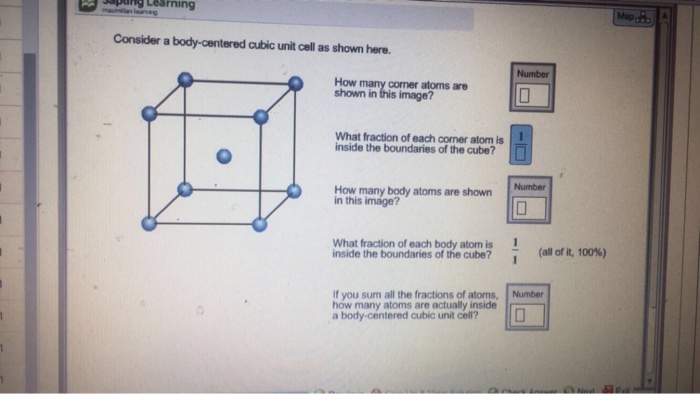 Solved Consider a body-centered cubic unit cell as shown | Chegg.com