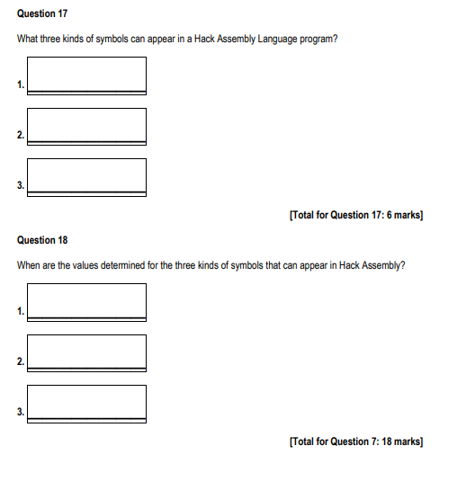 Solved Question 19 Excluding predefined symbols, show the | Chegg.com