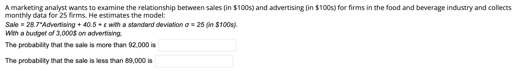 Solved A Marketing Analyst Wants To Examine The