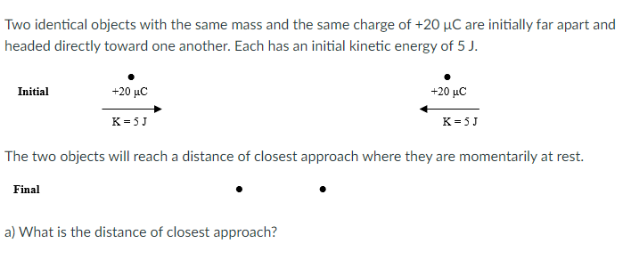 Solved Two identical objects with the same mass and the same | Chegg.com