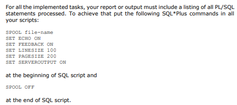Solved For all the implemented tasks, your report or output | Chegg.com