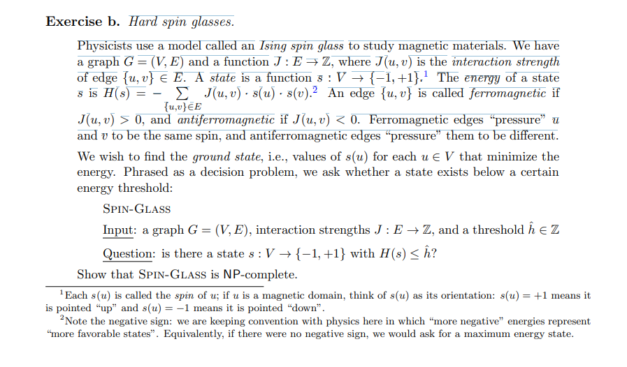 Solved Physicists use a model called an Ising spin glass to | Chegg.com