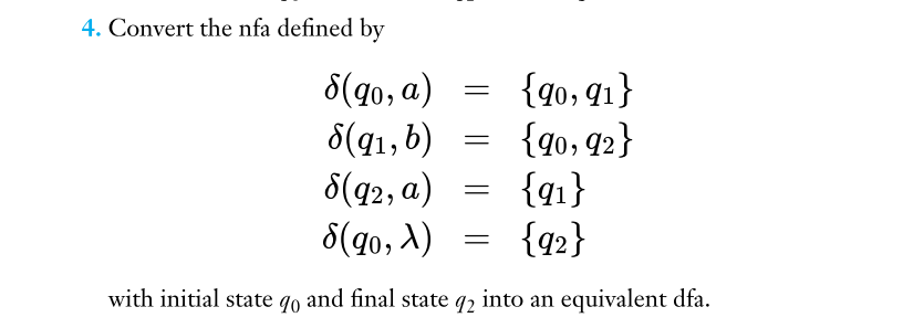 Solved 4. Convert the nfa defined by | Chegg.com