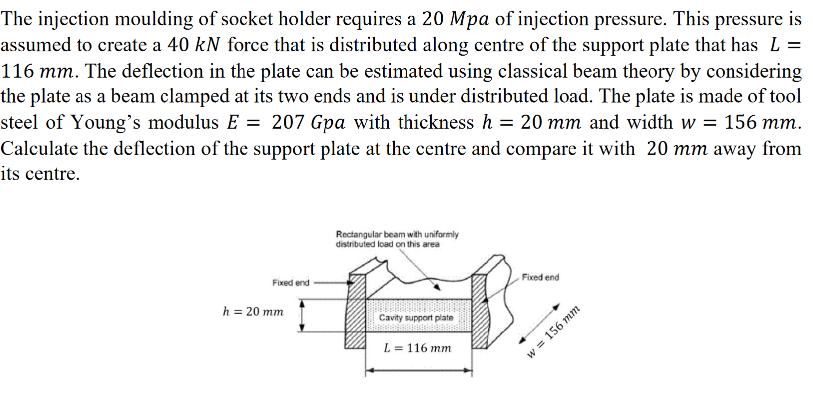 Solved The injection moulding of socket holder requires a | Chegg.com