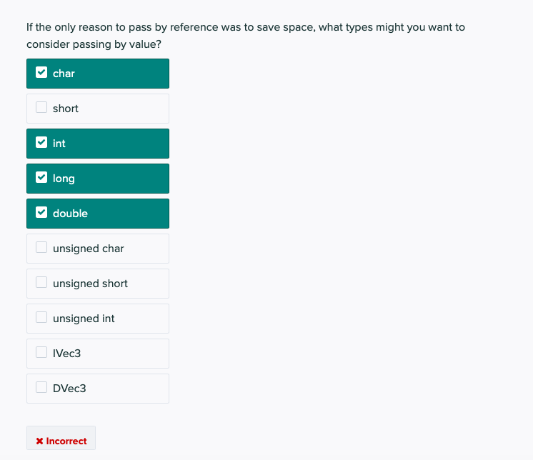 Solved - ANP Type Sizes: char: 1 short: 2 int: 4 long: 8 | Chegg.com
