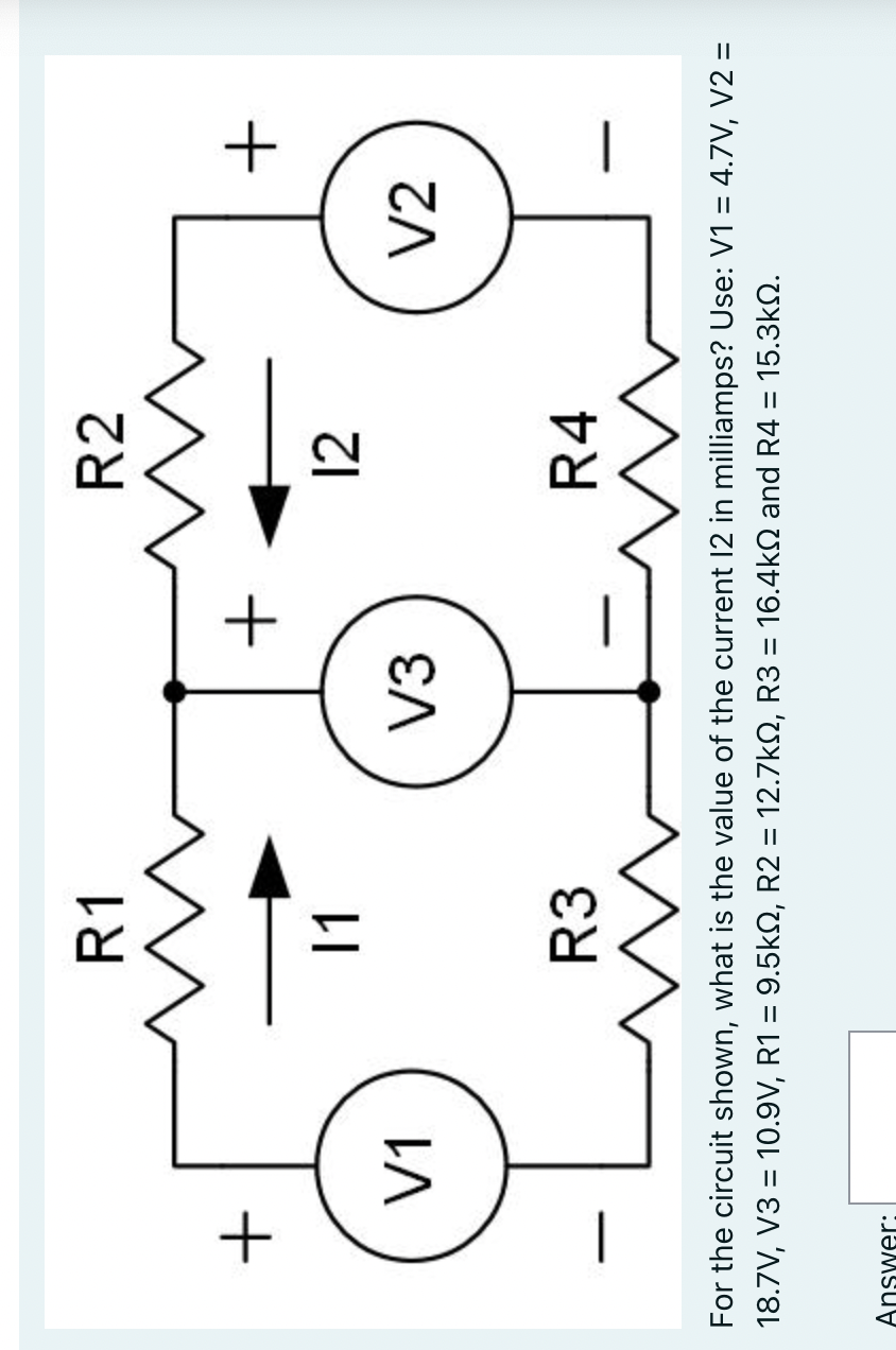 Solved For the circuit shown, what is the value of the | Chegg.com