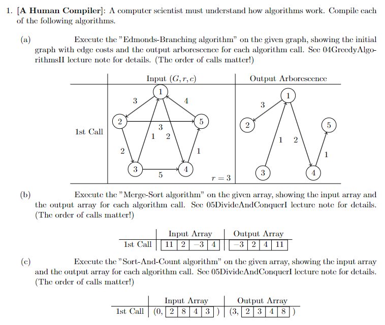 Solved 1. [A Human Compiler]: Λ computer scientist must | Chegg.com
