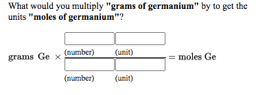 Solved What would you multiply "grams of germanium" by to | Chegg.com