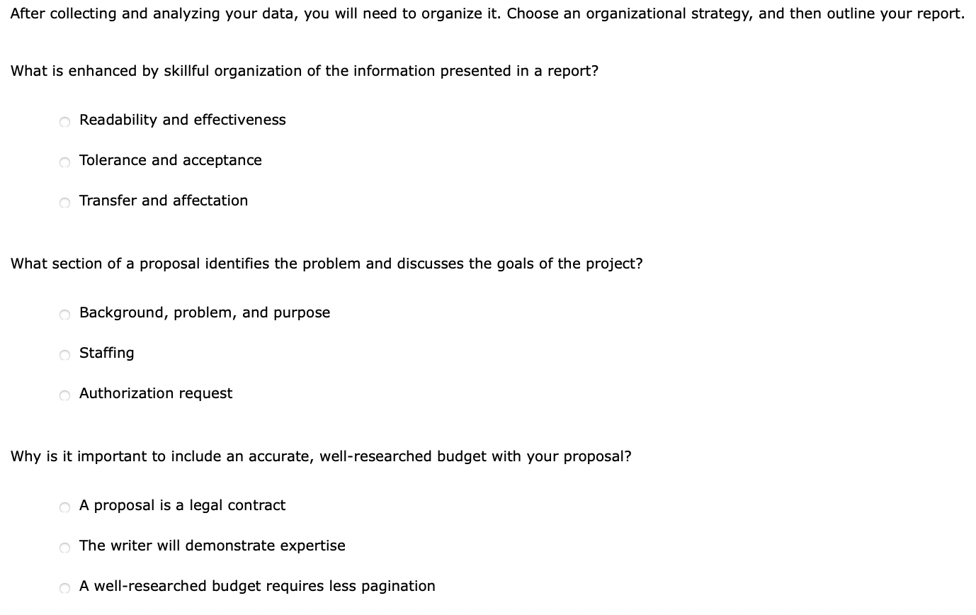 Solved 2. Preparing Formal Business Reports A formal report | Chegg.com