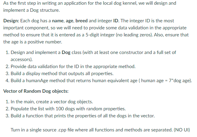 Solved In C++ ﻿please. As the first step in writing an | Chegg.com