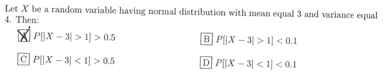 Solved Let X be a random variable having normal distribution | Chegg.com