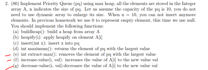 Solved Java Program of Priority Queue. Please write the code | Chegg.com