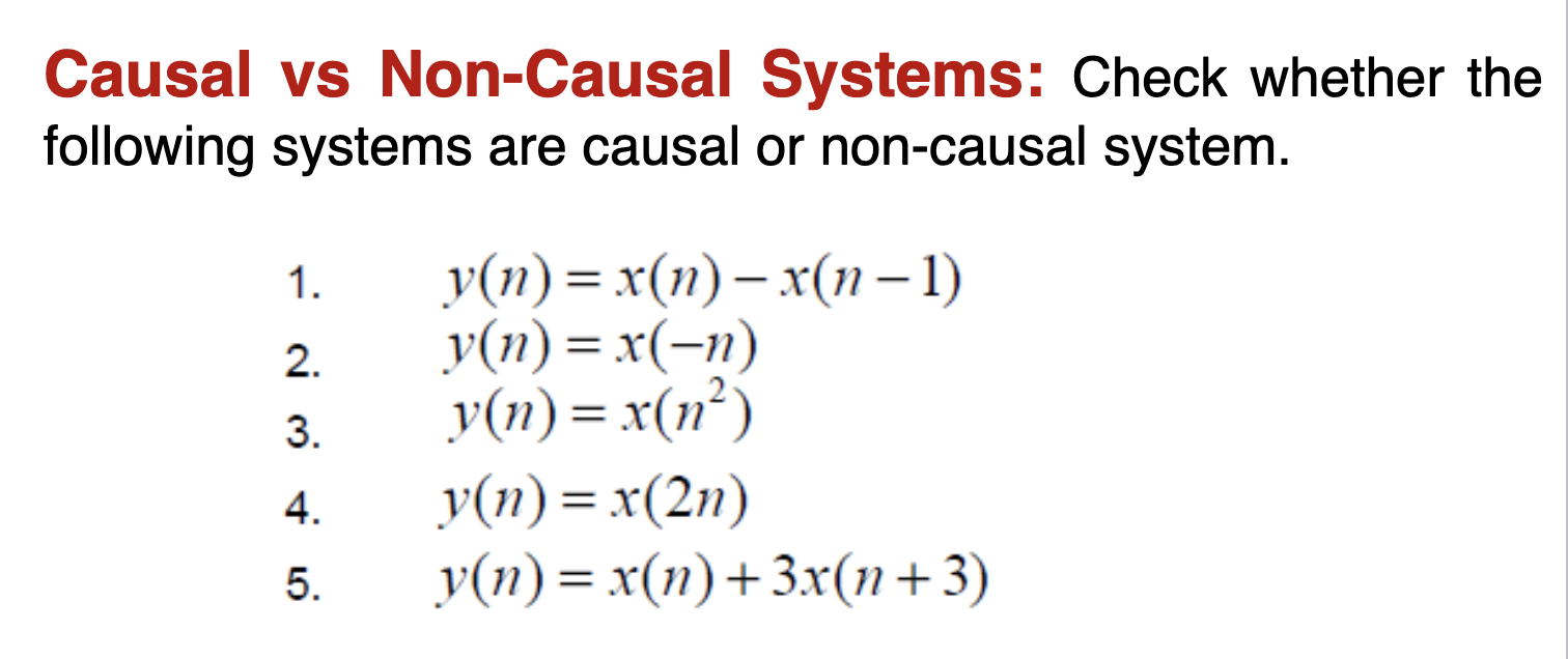 Solved Time Invariant Vs Time Varying Systems Check