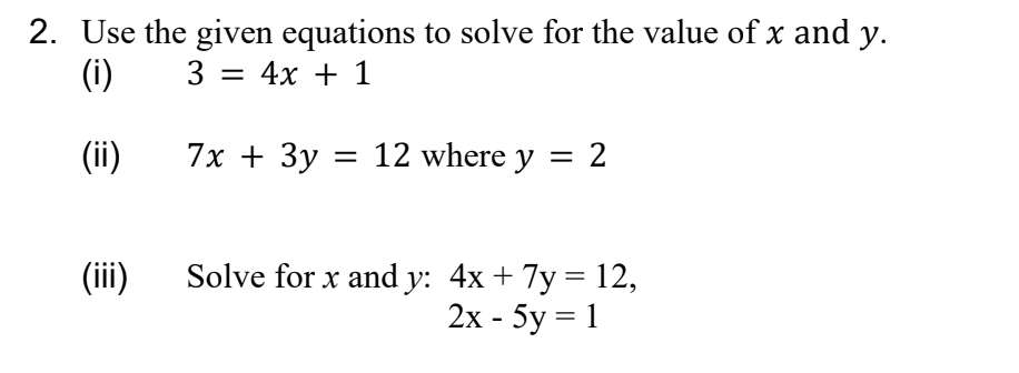 Solved Use the given equations to solve for the value of x | Chegg.com