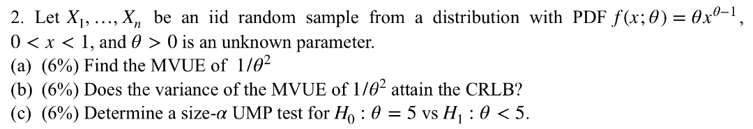 Solved Let x1,dots,xn ﻿be an iid random sample from a | Chegg.com