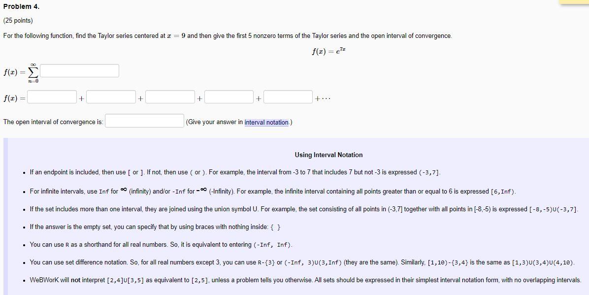 Solved Problem 4. (25 points) For the following function, | Chegg.com